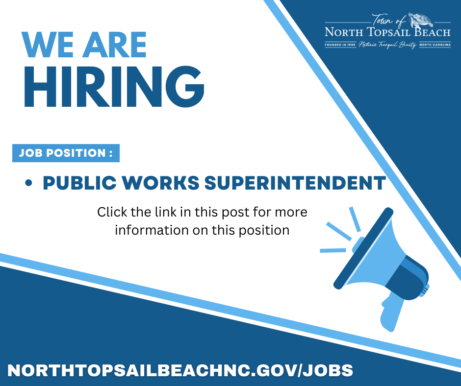 Seeking Public Works Supervisor Applicants | North Topsail Beach North ...