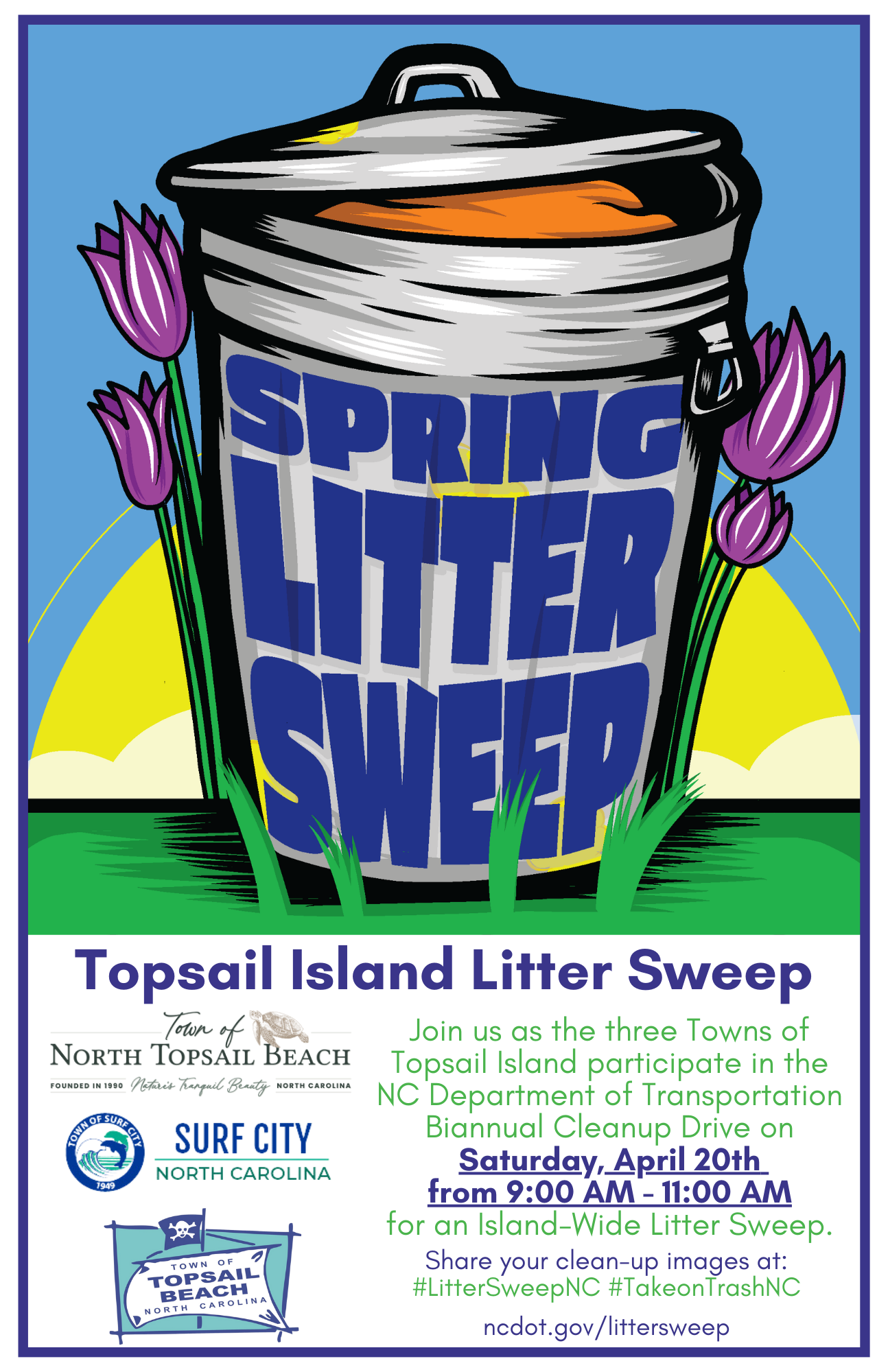 Spring roadway litter sweep! | North Topsail Beach North Carolina