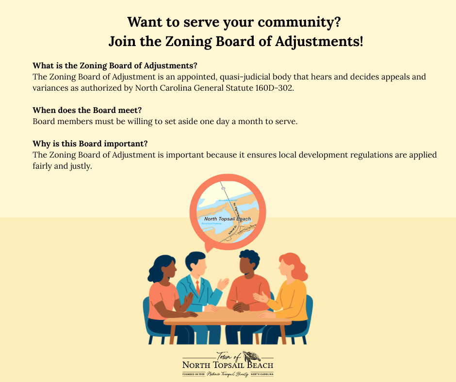 Join the Zoning Board of Adjustments | North Topsail Beach North Carolina